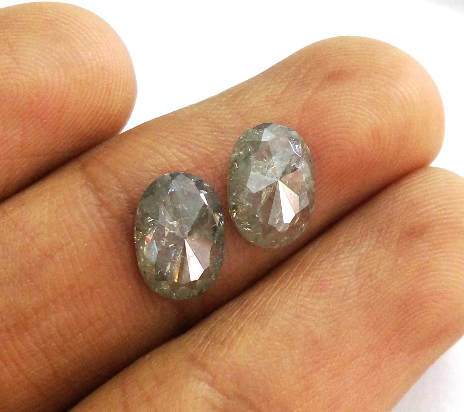 3.34 Ct 9.86x6.94mm Natural Loose Pair Oval Shape Transparent - Etsy