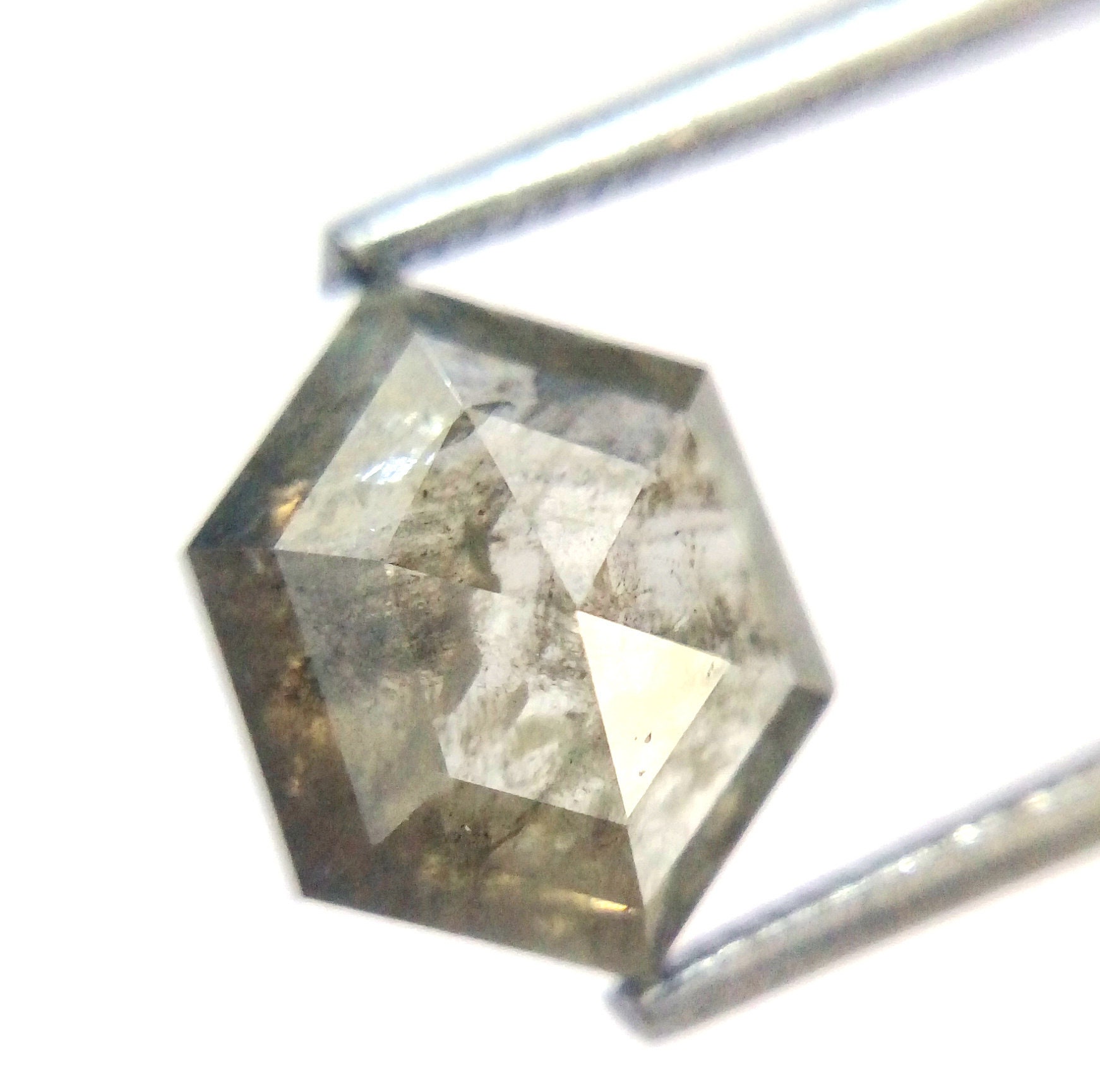 1.64 Ct. 8.6x6.8mm Natural Hexagon Shape Loose Salt and Pepper - Etsy