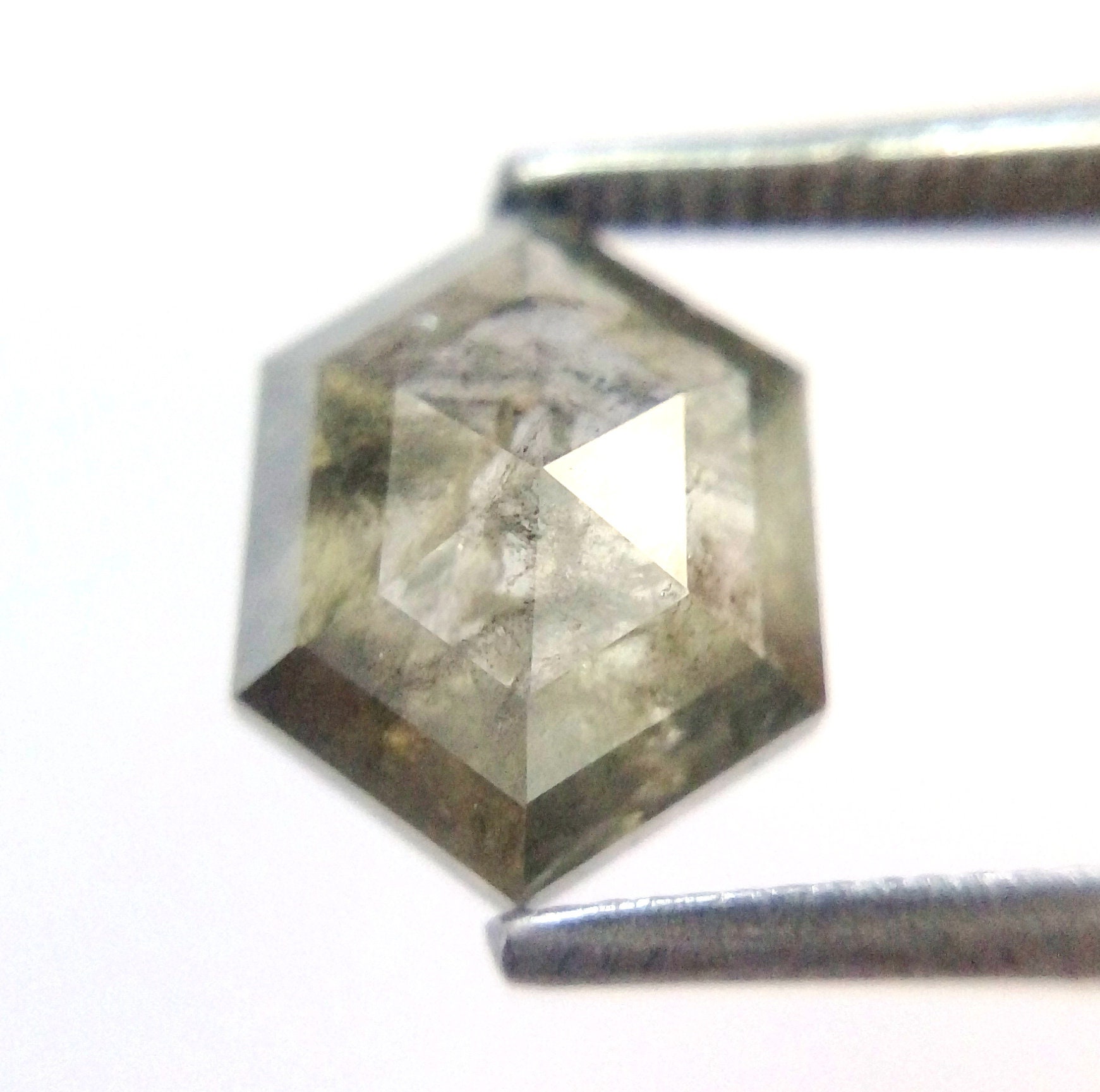1.64 Ct. 8.6x6.8mm Natural Hexagon Shape Loose Salt and Pepper - Etsy