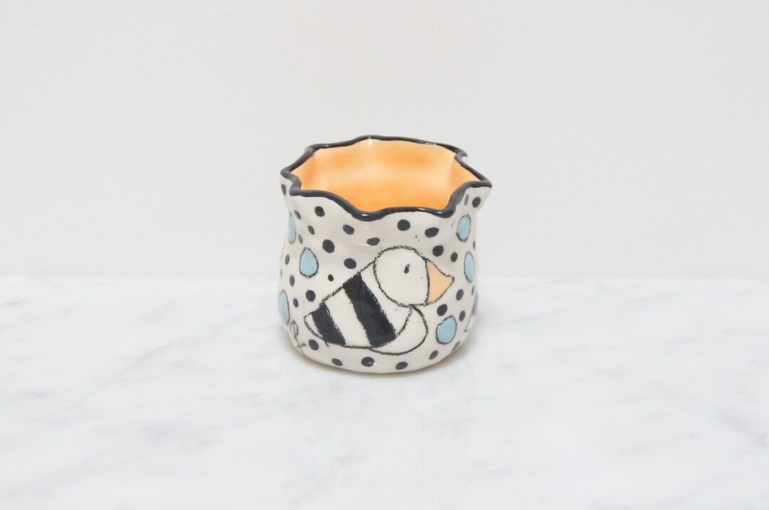 Decorative Garden Collectible Clay Pot - Puff-puff-puffin! - Etsy