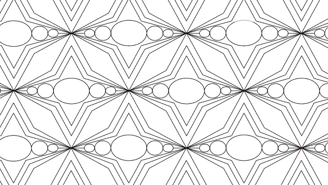 Star Round, Digital Quilting Pattern, Design, Pantograph, E2E - Etsy