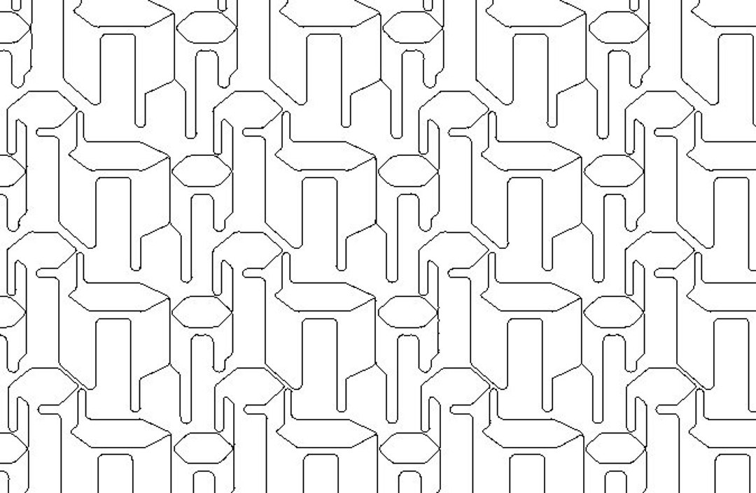 Geometric #2, Digital Quilting Pattern, Design, Pantograph, E2E - Etsy