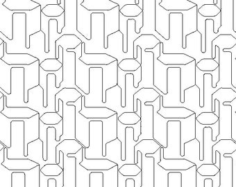 Geometric 1, Digital Quilting Pattern, Design, Pantograph, E2E - Etsy