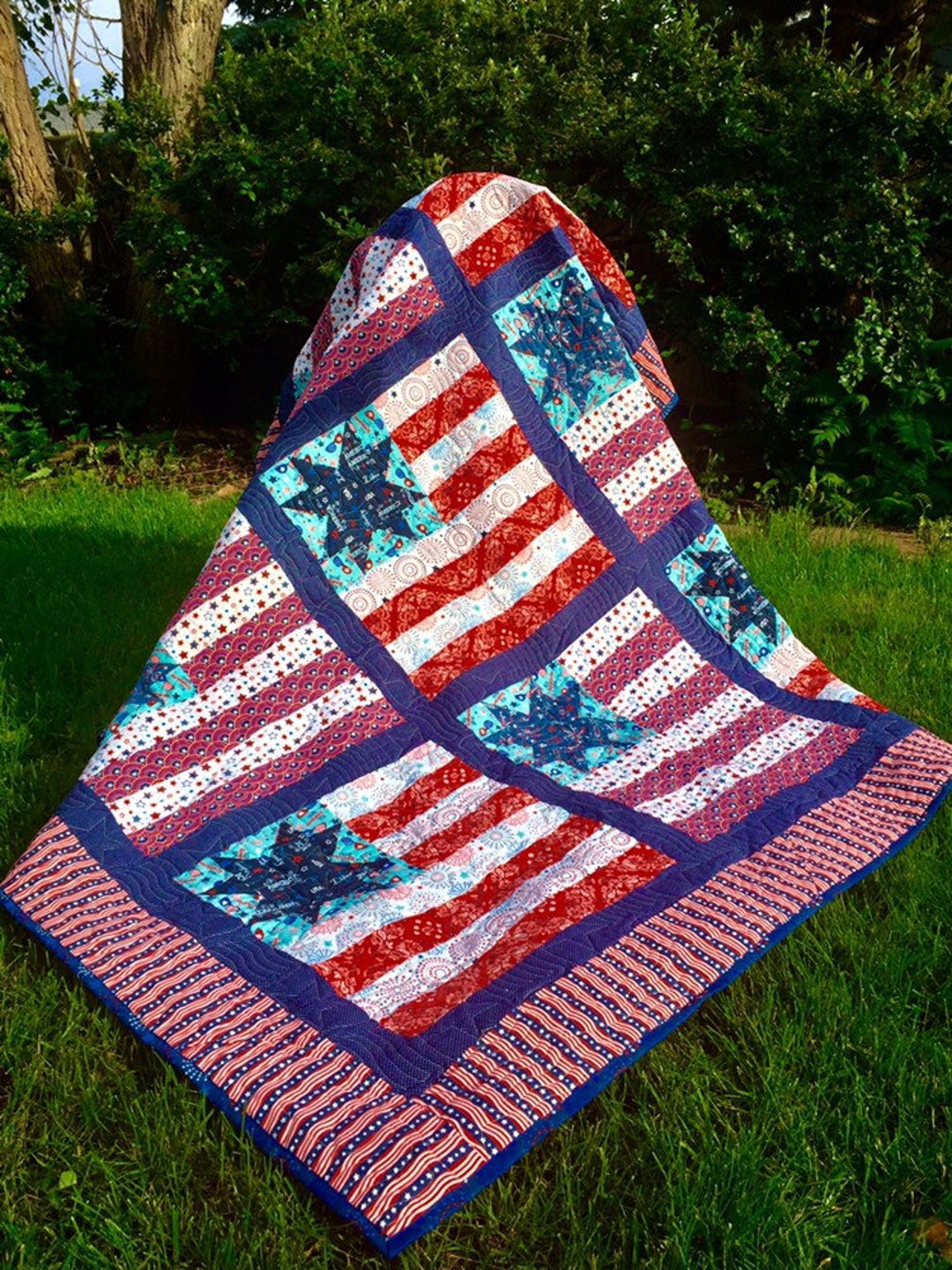 Make to Order: Patriotic Quilt, Veteran, 4th of July - Etsy
