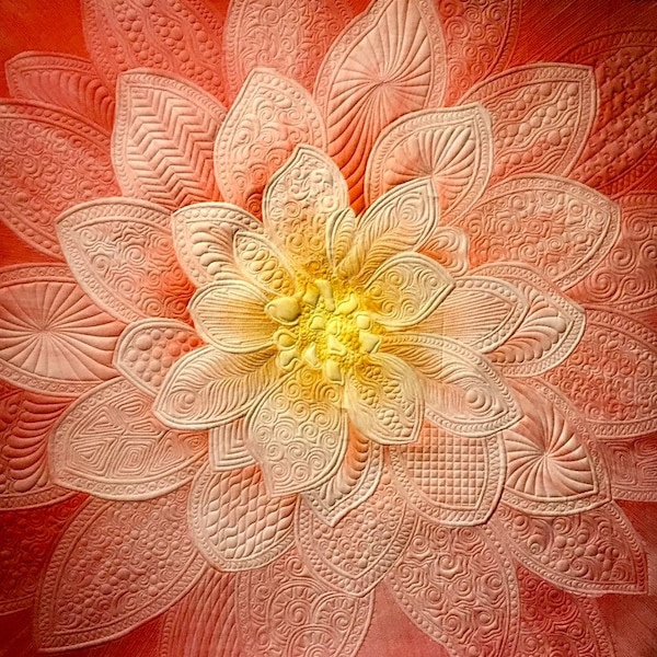 Hoffman Rose Panel - Etsy