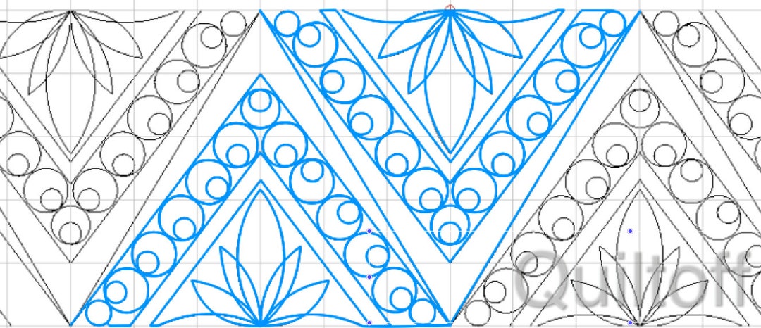 Border or EDGE to EDGE Design #1, Digital Quilting Pattern, Design ...