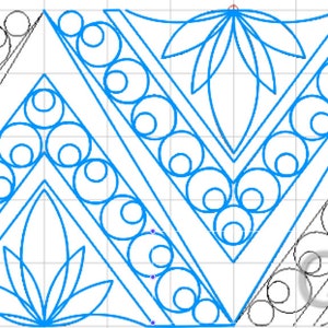 Border or EDGE to EDGE Design #1, Digital Quilting Pattern, Design ...