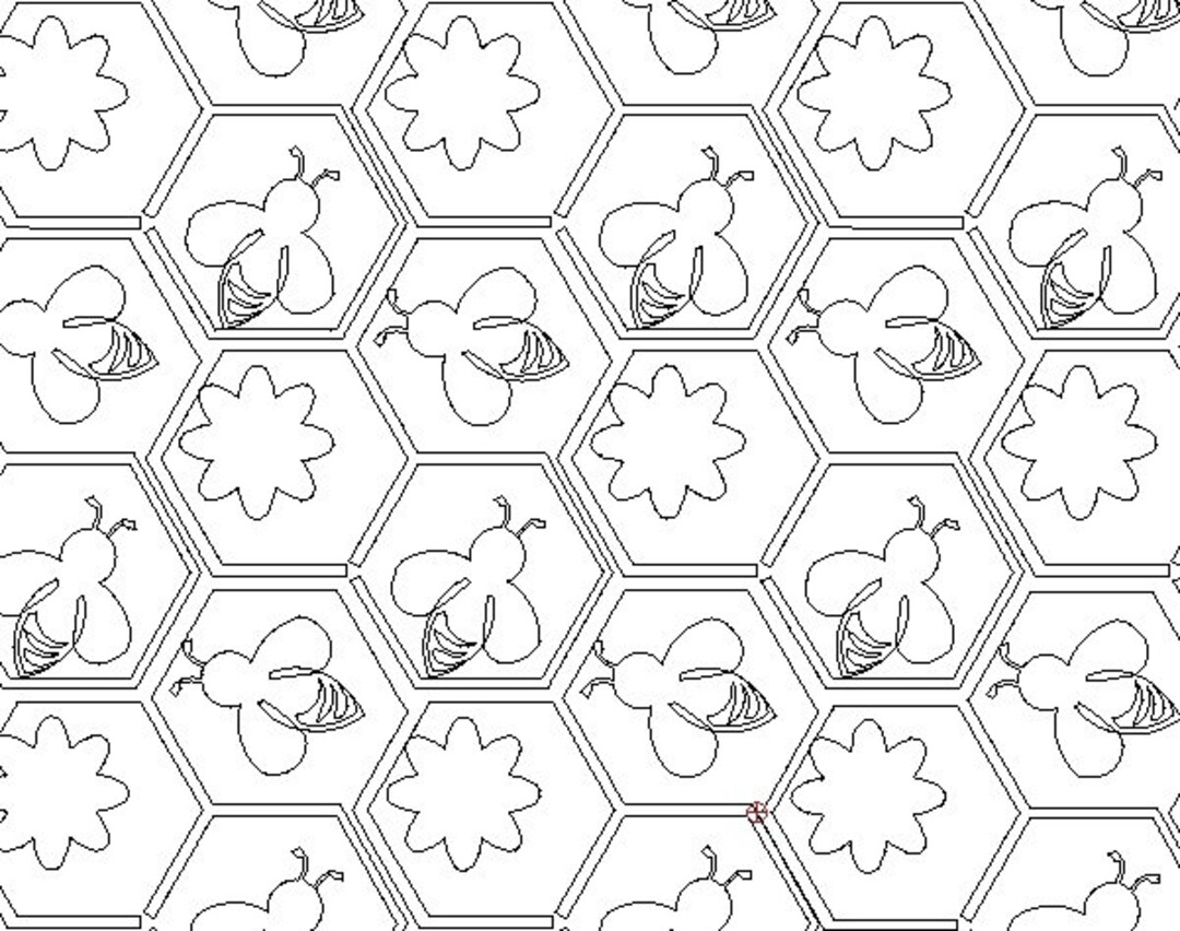 Honeycomb Bee, Digital Quilting Pattern, Design, Pantograph, E2E - Etsy