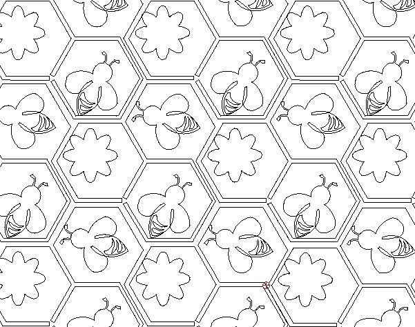 Honeycomb Bee, Digital Quilting Pattern, Design, Pantograph, E2E - Etsy
