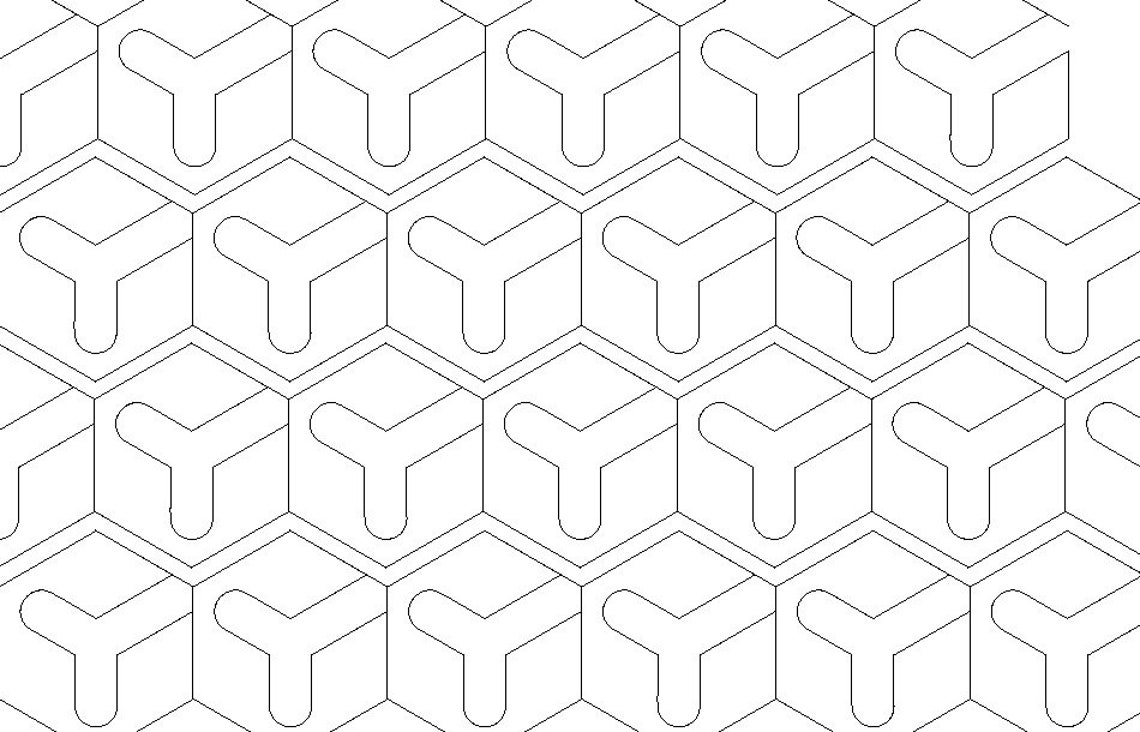 Geometric #1, Digital Quilting Pattern, Design, Pantograph, E2E - Etsy