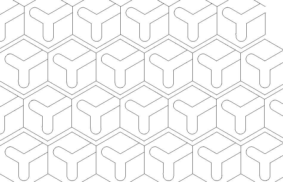 Geometric #1, Digital Quilting Pattern, Design, Pantograph, E2E - Etsy