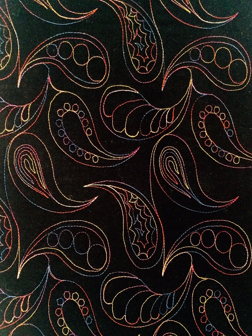 Fancy Paisley Digital Quilting Pattern Design Pantograph | Etsy India