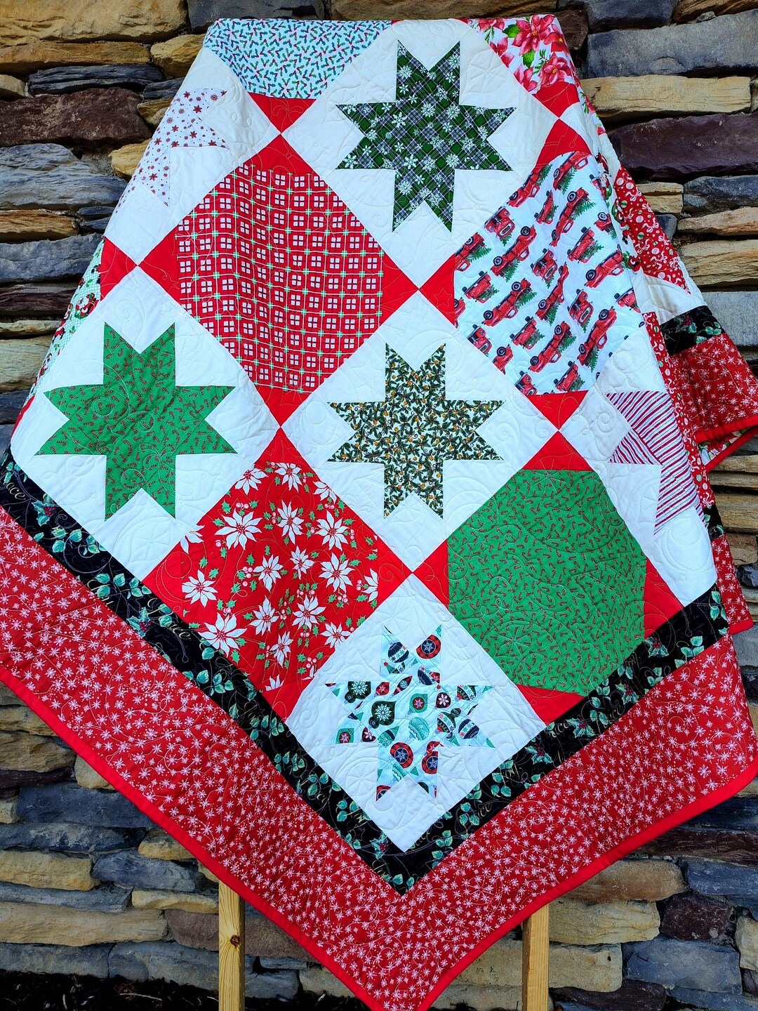 Available Now: Snow Day Quilt, Christmas Quilt, Full/twin/generous ...