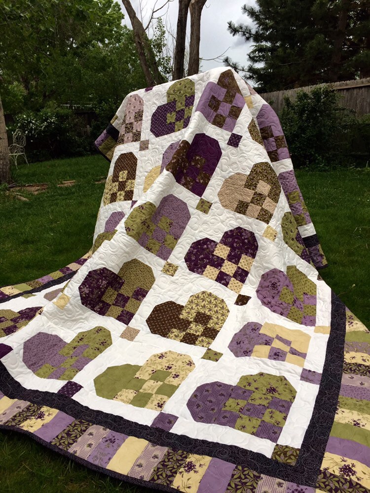 Make to order: Beautiful quilt love hearts wedding | Etsy