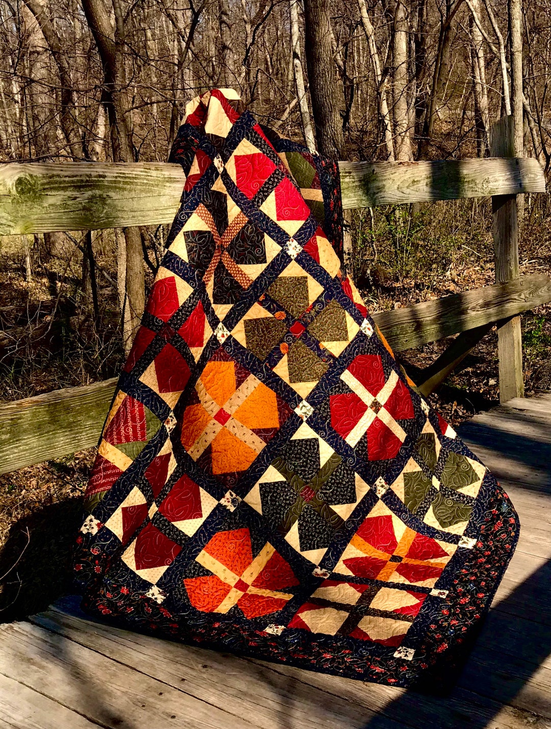 Make to Order: Kansas Troubles Queen Size Quilt - Etsy