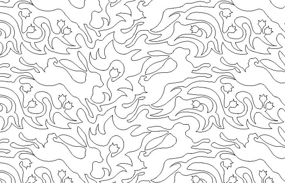 Rabbit, Digital Quilting Pattern, Design, Pantograph,e2e - Etsy