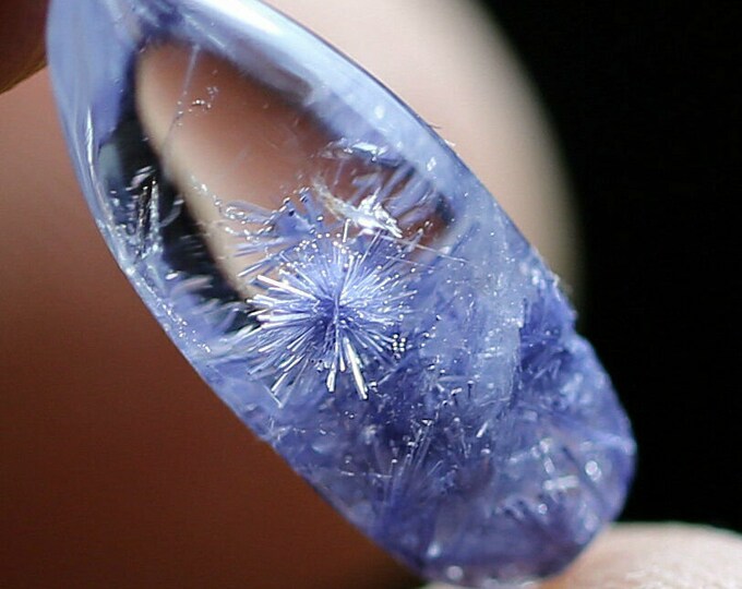 2.7ct Cts Hyper Rare. Dumortierite Quartz Crystal Cab. 1 Piece Quartz ...