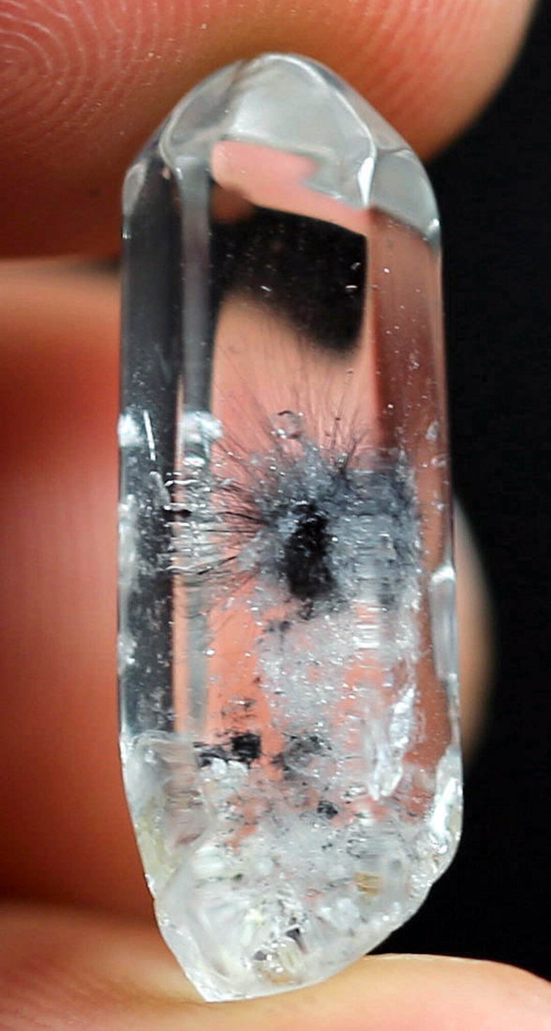 7 Cts NATURAL Clear Black RUTILATED Cab Mannardite or - Etsy