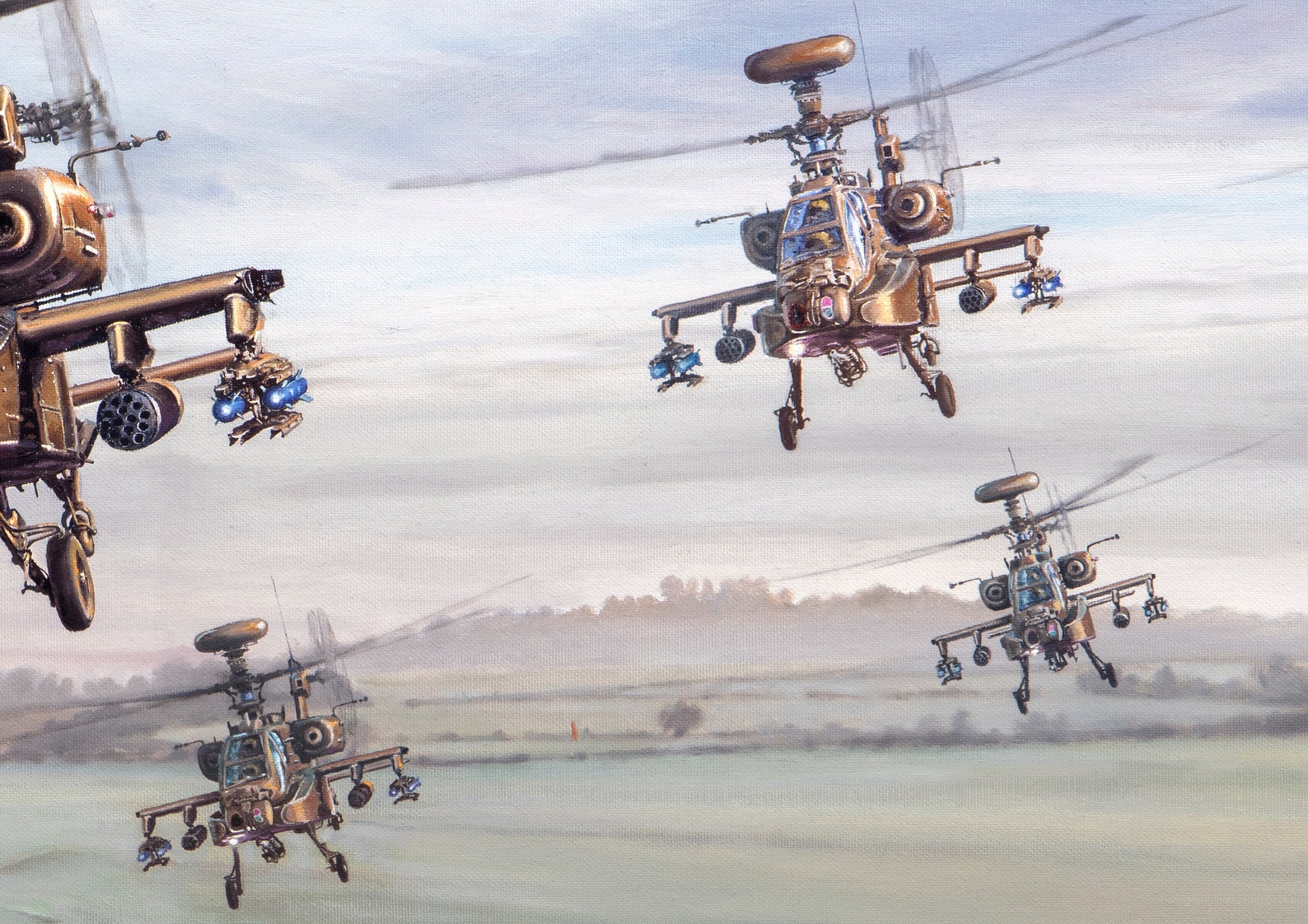 A2 Apache Helicopter Print. Open Edition Signed by Artist. Army Air ...