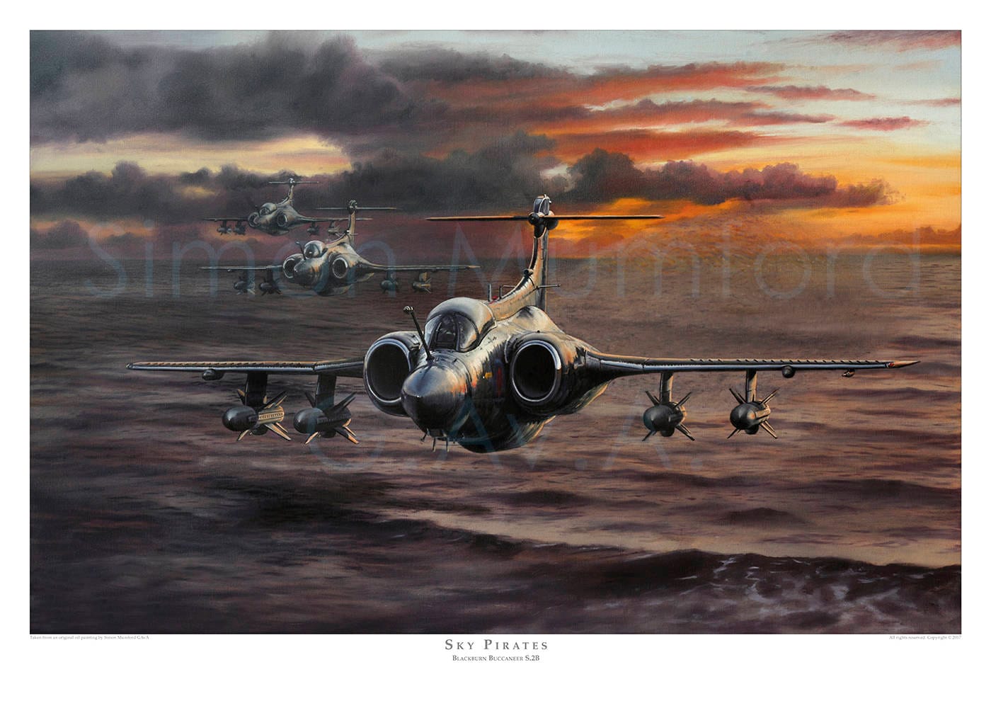 Aviation Art Print. Blackburn Buccaneer S.2B. Limited Edition Signed by ...