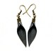 Black Leaf Earrings. Inner Tube Earrings. Leaf Earrings. Small Leaf ...