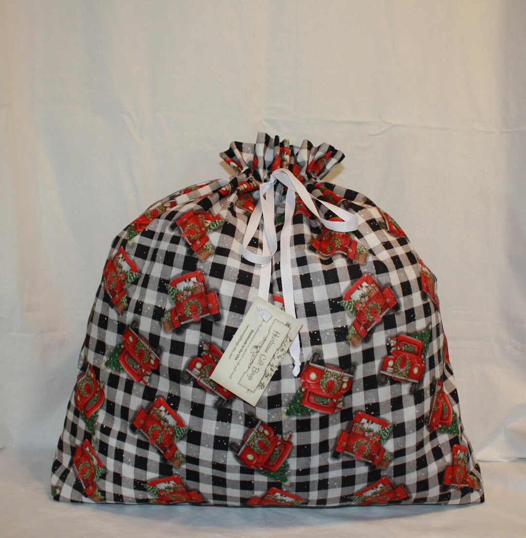 Extra Large Cloth Fabric Gift Bags Reusable Handmade Drawstring Bags - Etsy