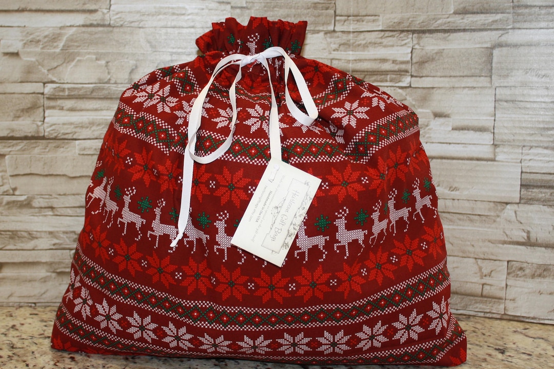 Extra Large Cloth Gift Bags Fabric Gift Bags Handmade Reusable ...