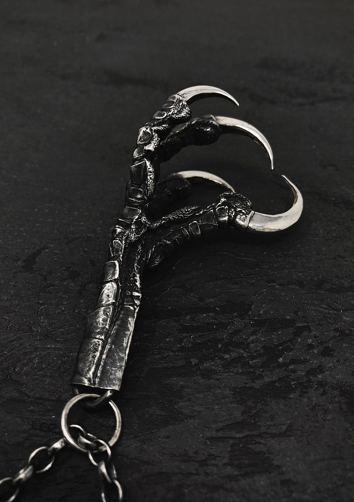 VÖRÐR Raven talon pendant in solid sterling silver | Etsy