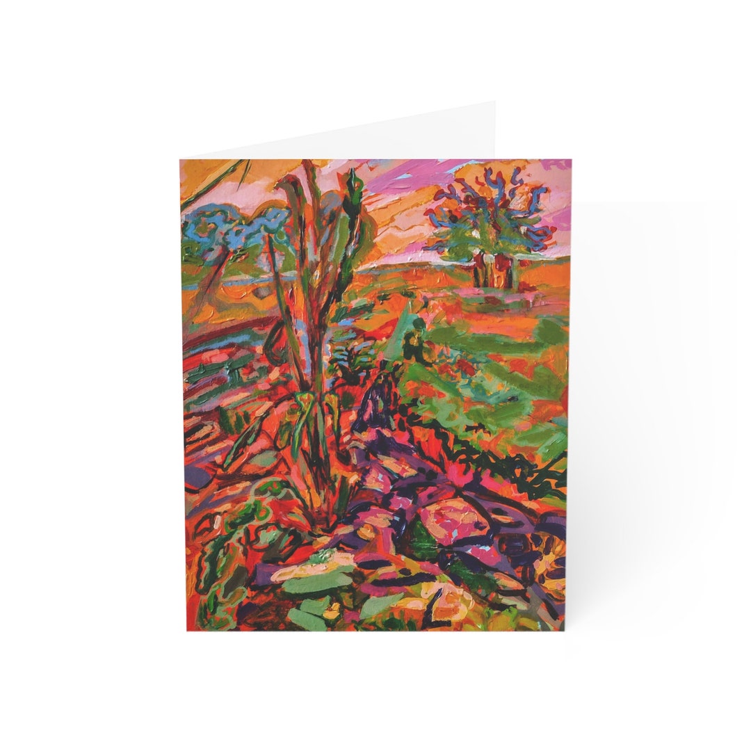Pink Nature Inspired Greeting Cards - Vibrant Field Note Card ...