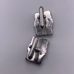 Vintage Swank Tie Pin and Cufflinks Set Silver Tone Brutalist Design ...