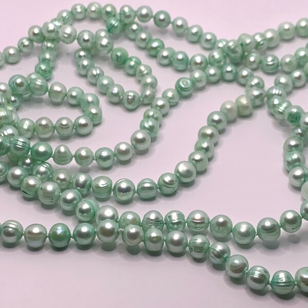 Mint Green Pearls - Etsy
