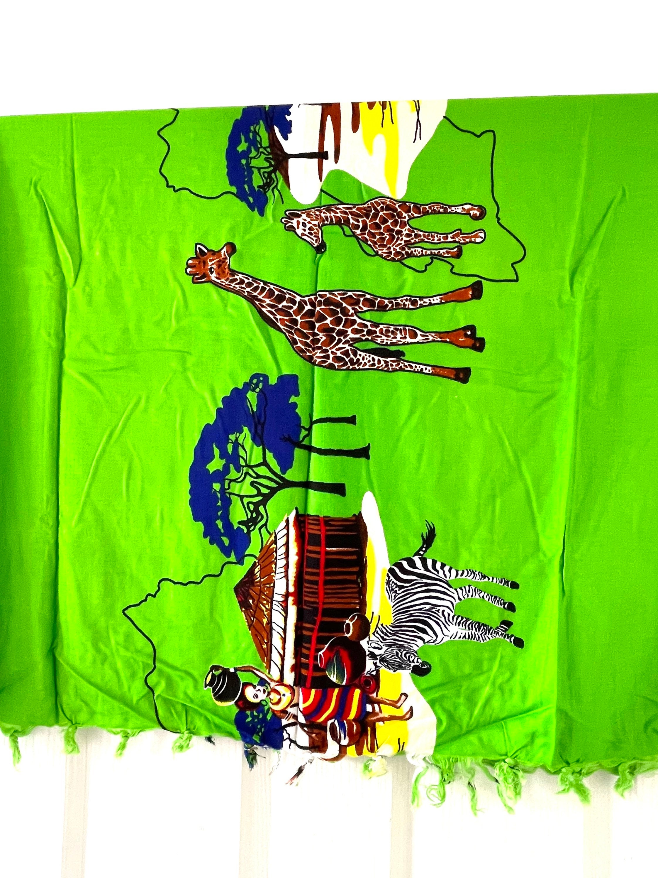 African Ethnic Tribal Kenya Kanga/leso Beach Wrap/ Kanga - Etsy