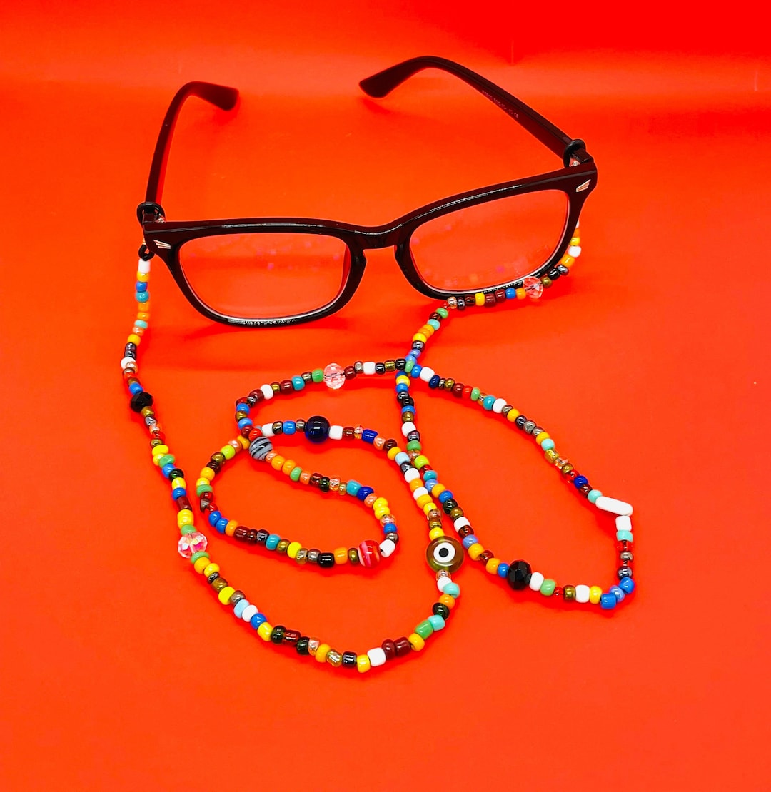 Handmade Beaded Eyeglass Chain: Colorful African Glasses Strap. - Etsy