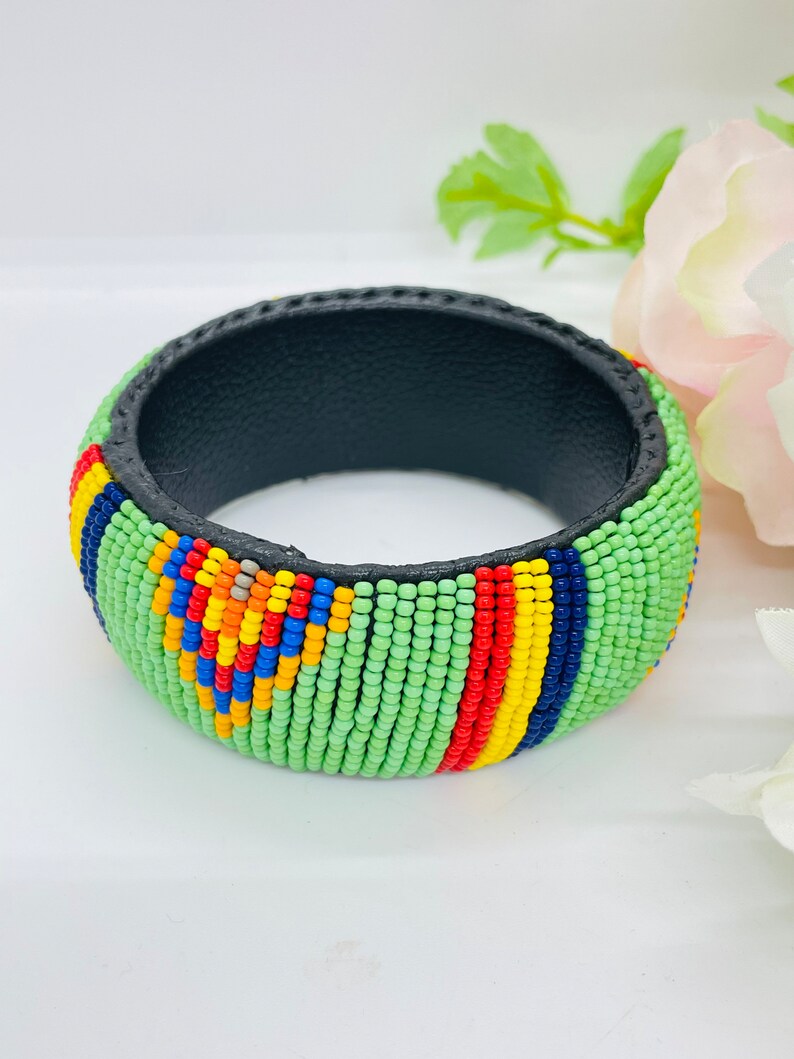 Beaded Masai Bangle/handmade Maasai Bracelet/ Unisex Beads - Etsy