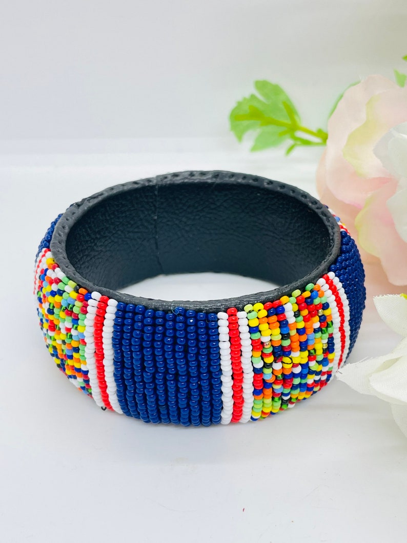 Beaded Masai Bangle/handmade Maasai Bracelet/ Unisex Beads - Etsy