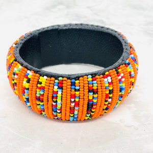 Beaded Masai Bangle/handmade Maasai Bracelet/ Unisex Beads Bangle/boho ...