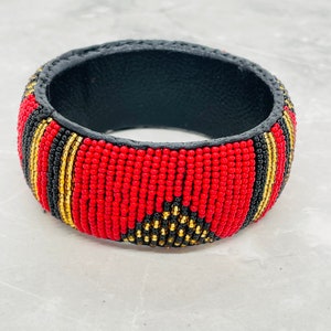 Beaded Masai Bangle/handmade Maasai Bracelet/ Unisex Beads Bangle/boho ...