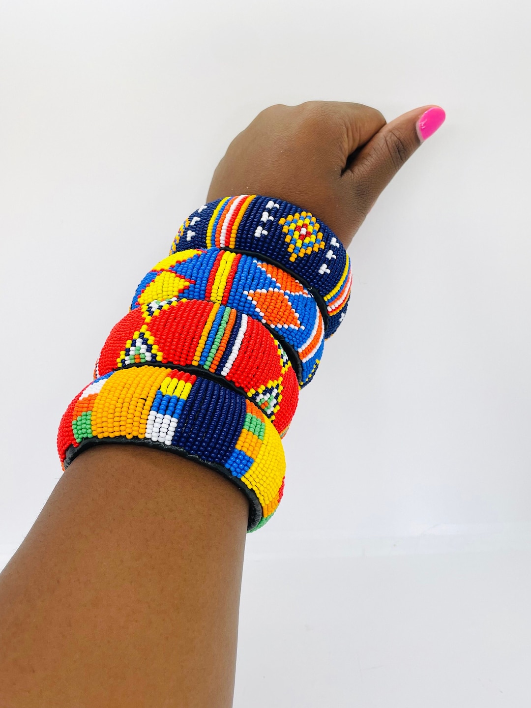 Beaded Masai Bangle/handmade Maasai Bracelet/ Unisex Beads Bangle/boho Bracelets/tribal Maasai ...