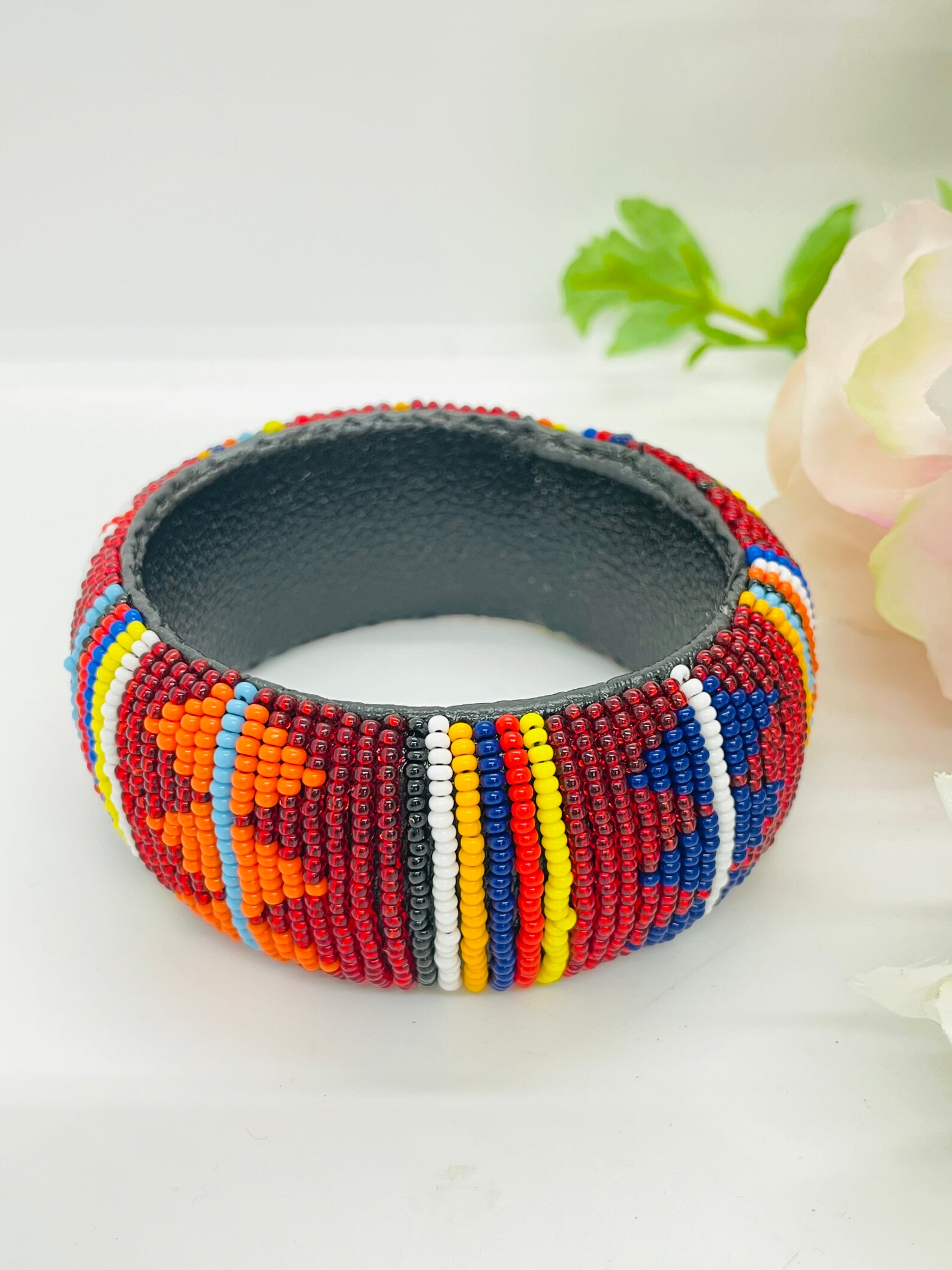 Beaded Masai Bangle/handmade Maasai Bracelet/ Unisex Beads - Etsy