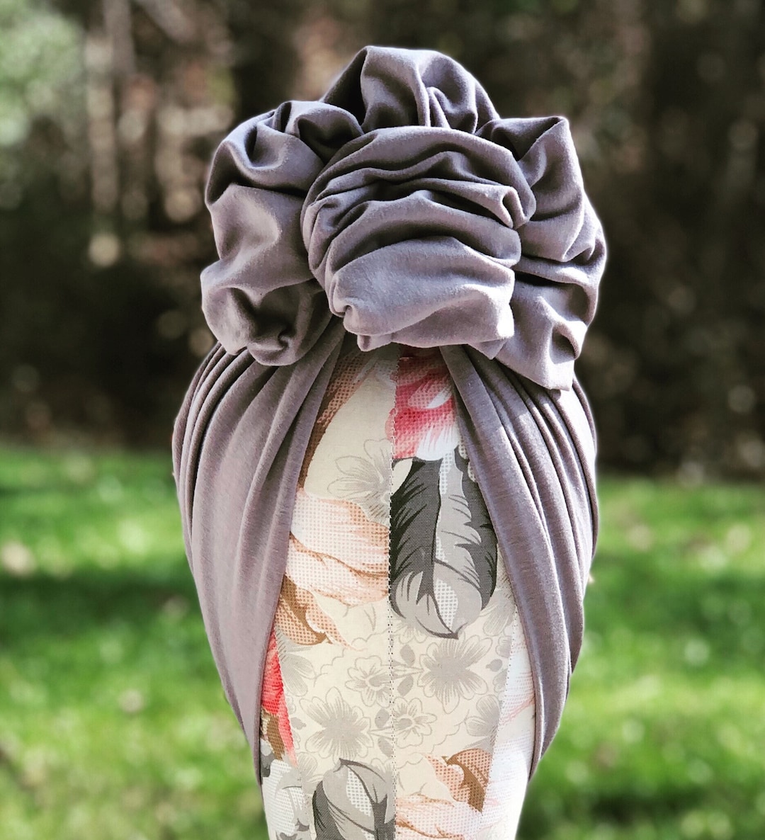 Scrunched 1940's Inspired Turban Full Coverage Ready to Wear Turban ...