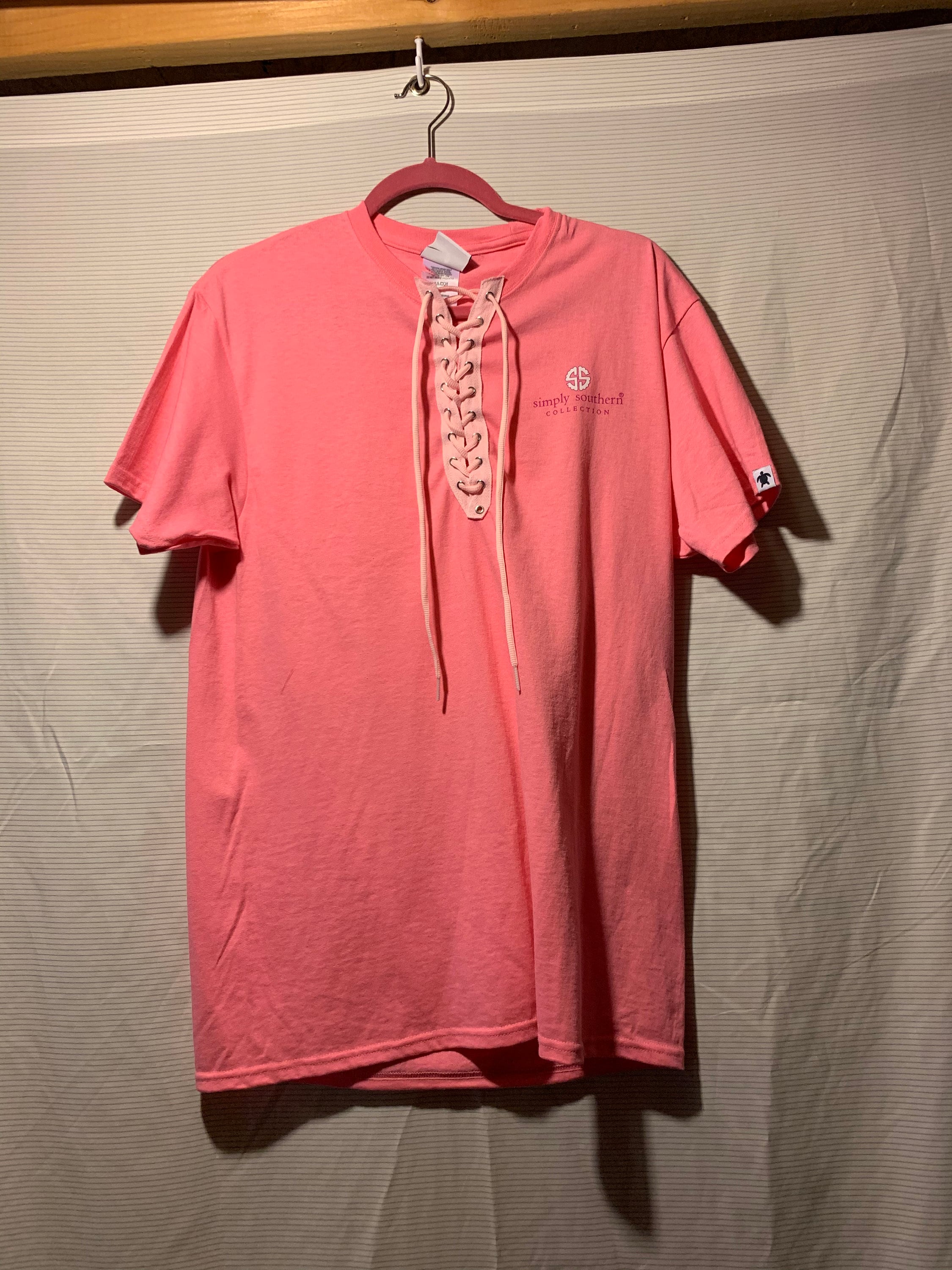 Pink Simply Southern Lace Up Vintage T-shirt - Etsy.de
