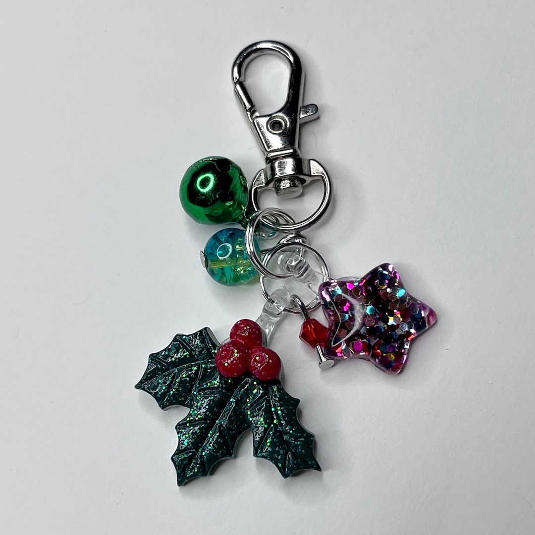 Jolly Holly Project Bag Charm - Etsy