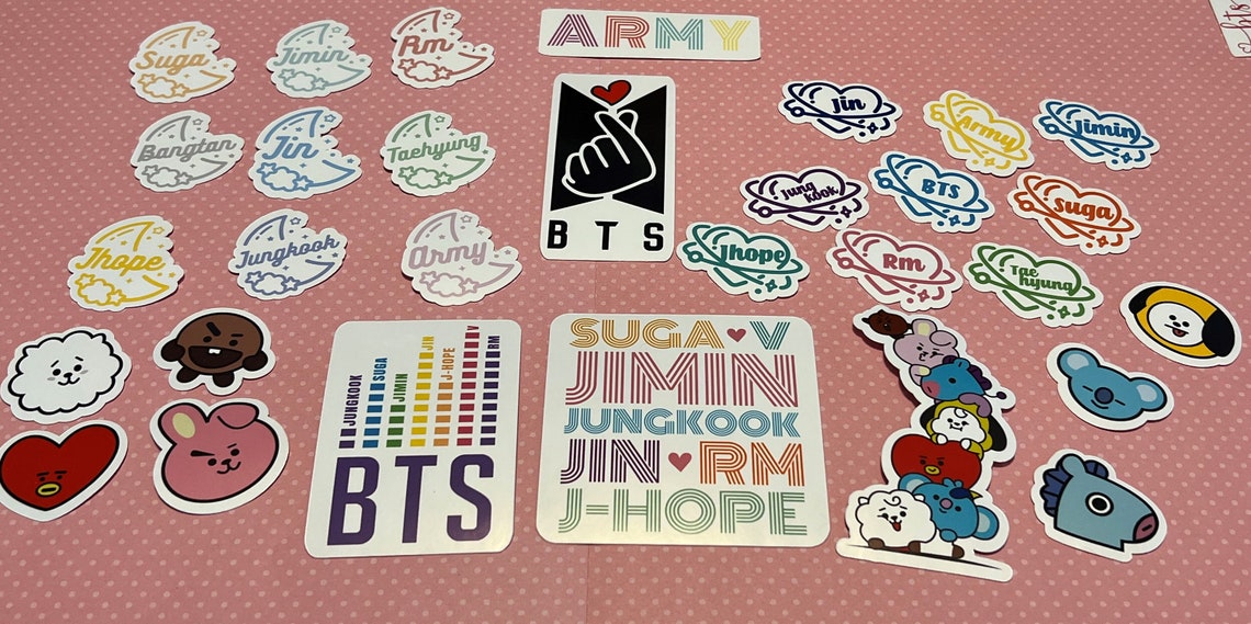 BTS Army Vinyl Sticker Pack Color - Etsy