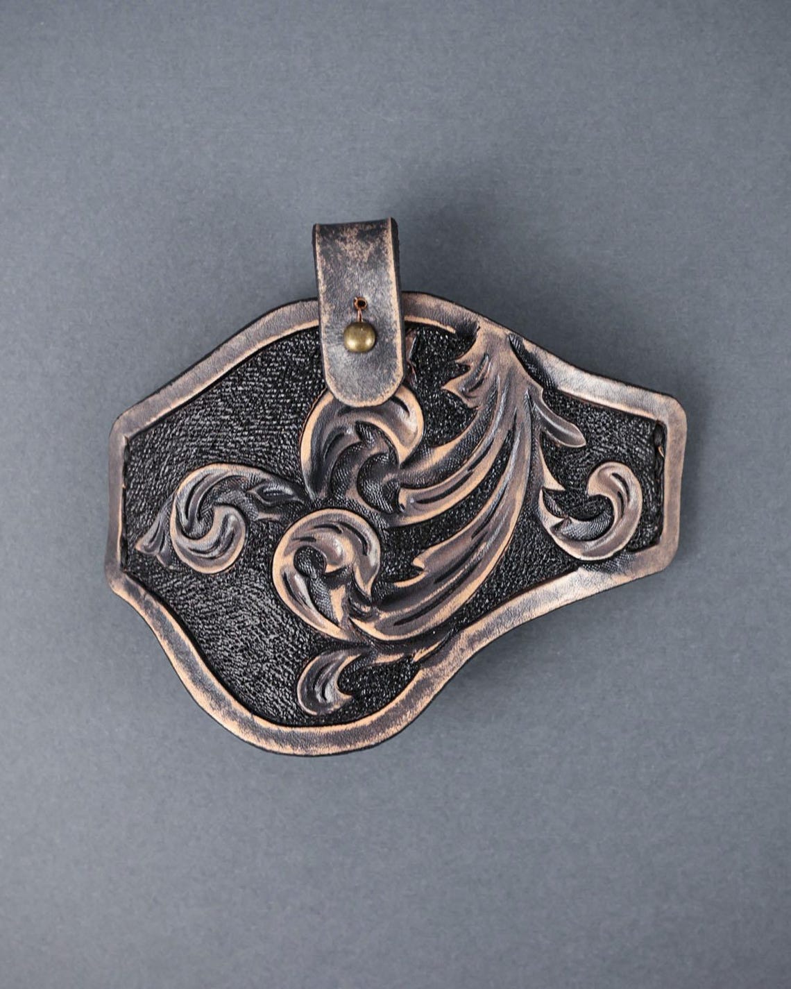 Motorcycle Leather Shifter Boot Protector With Floral Ornament - Etsy