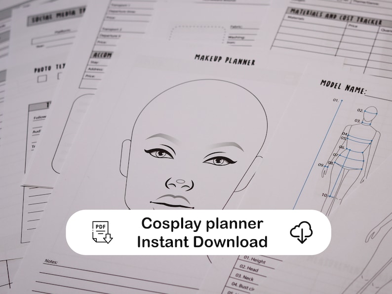 The Cosplay Planner | Convention | Social | Photography Planner ...