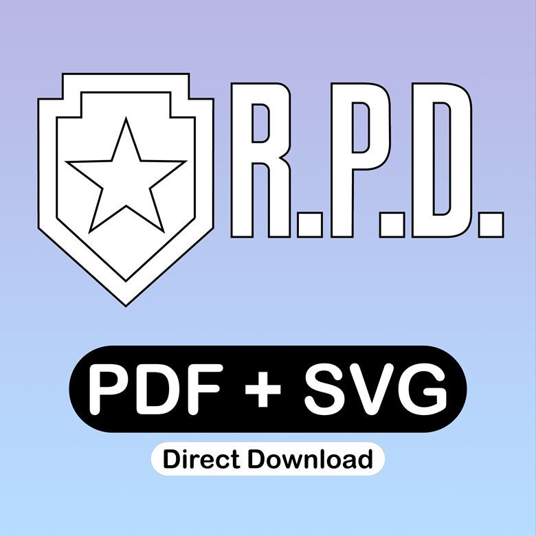 Leon Applique PDF & SVG Vector Files Resident Evil Inspired - Etsy