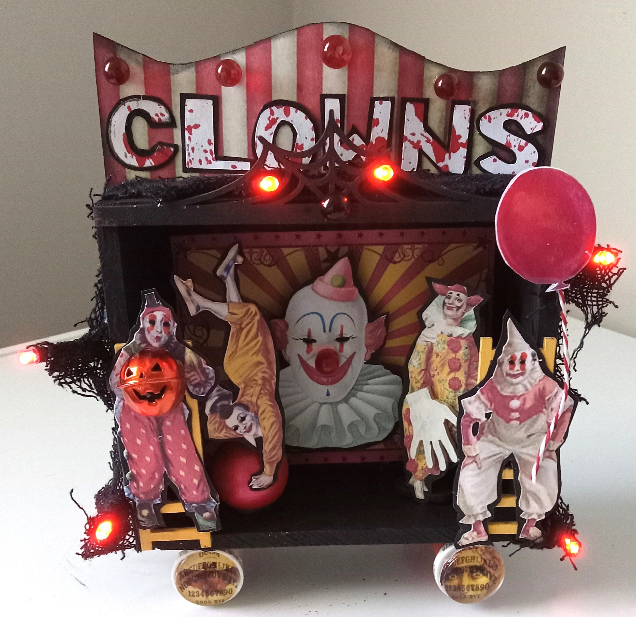 Creepy Circus Sideshow Booths Set of 3 Light up Mixed Media - Etsy