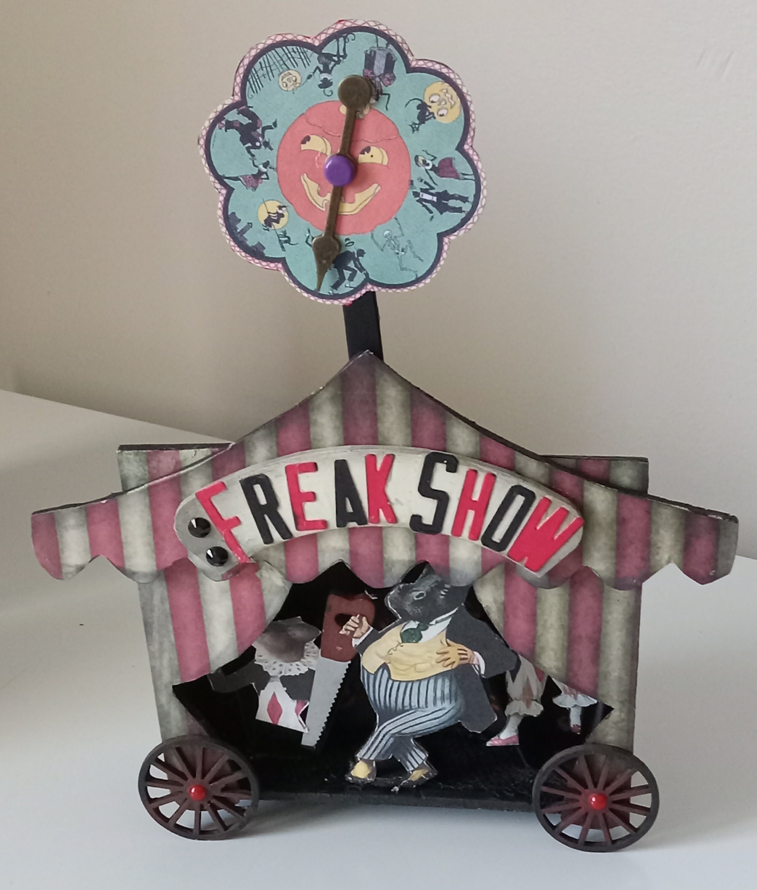 Creepy Circus Sideshow Booths Set of 3 Light up Mixed Media - Etsy
