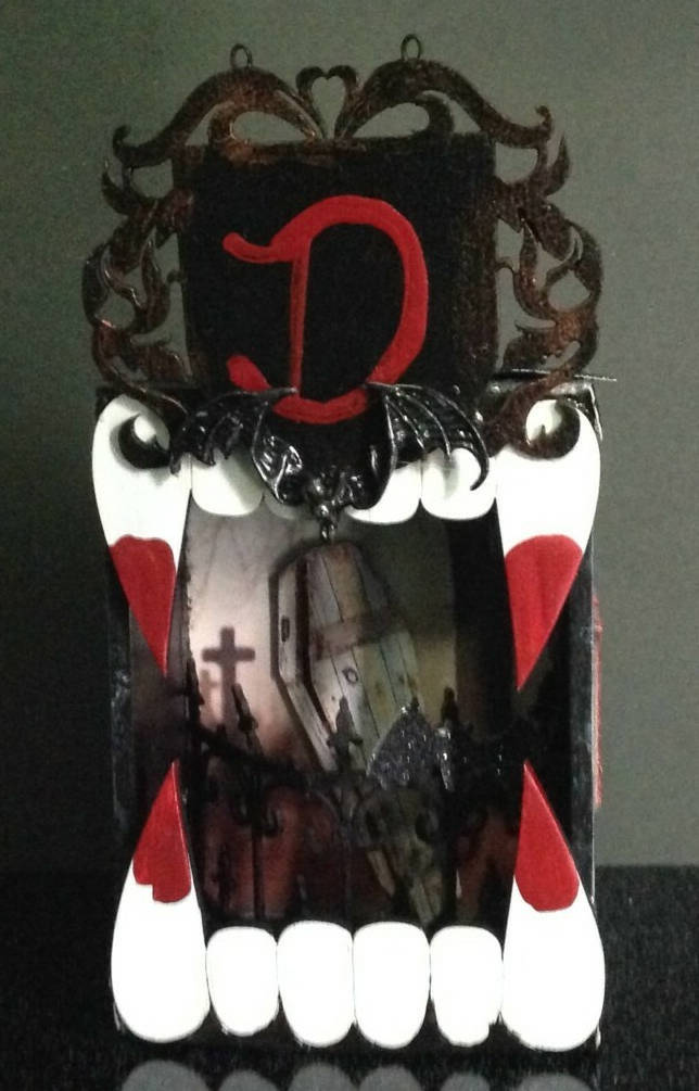 Count Dracula Vampire Diorama Box Fang Pad Altered Art OOAK | Etsy
