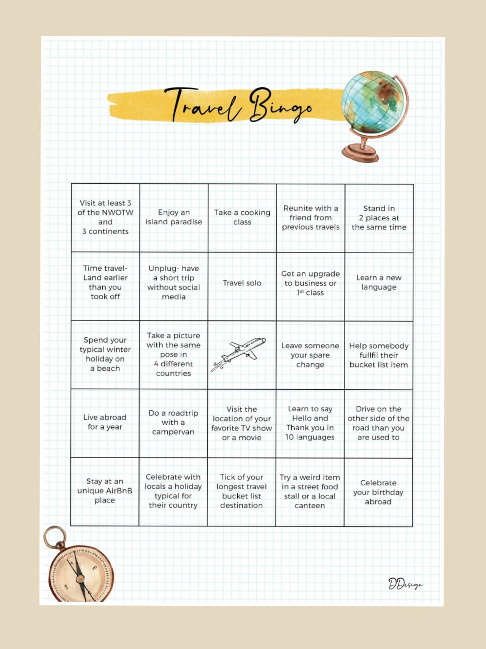 7 Continents & 7 Wonders of the World Printable, Travel Printable ...